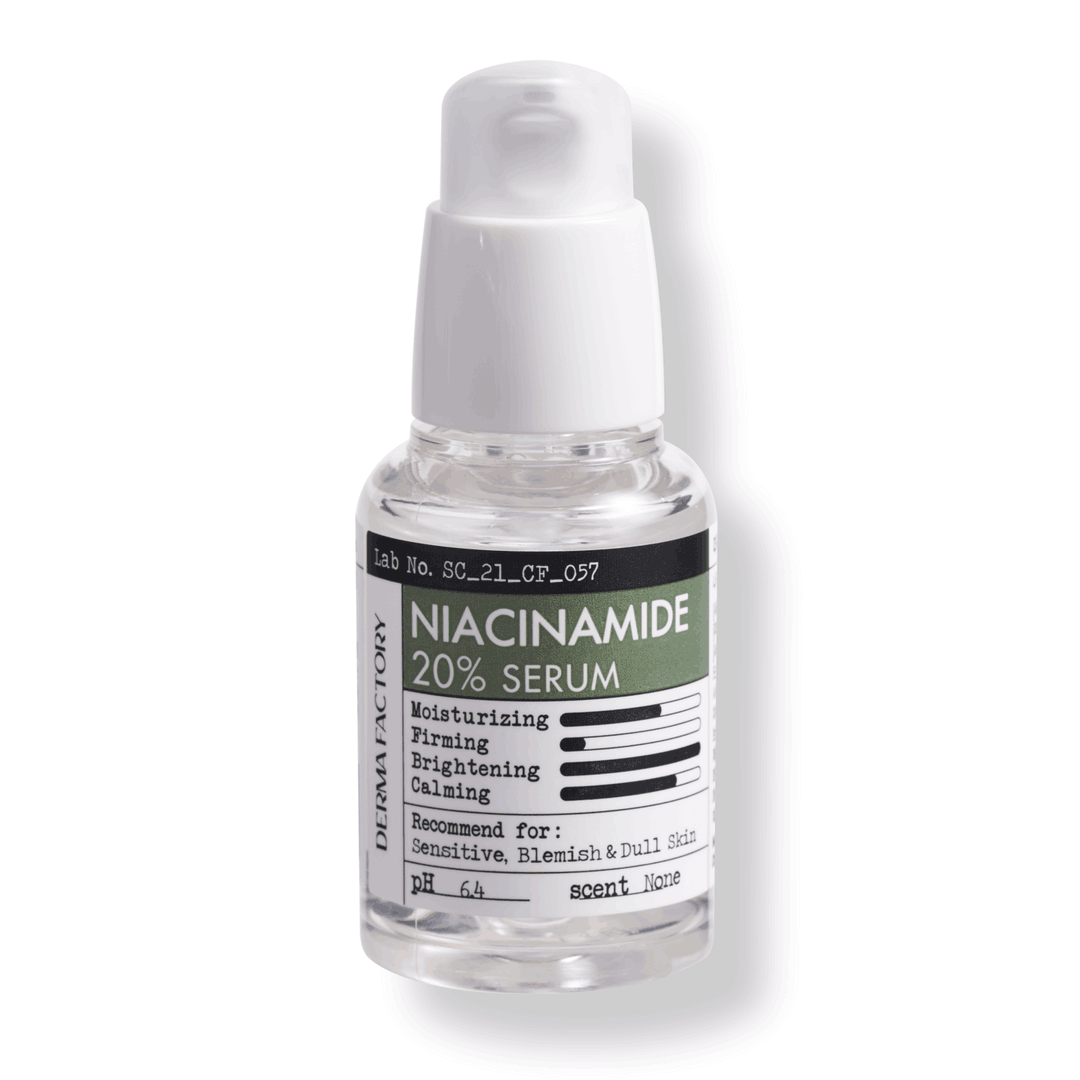 Derma Factory Niacinamide 20% Serum Успокаивающая сыворотка для лица с ниацинамидом 30мл