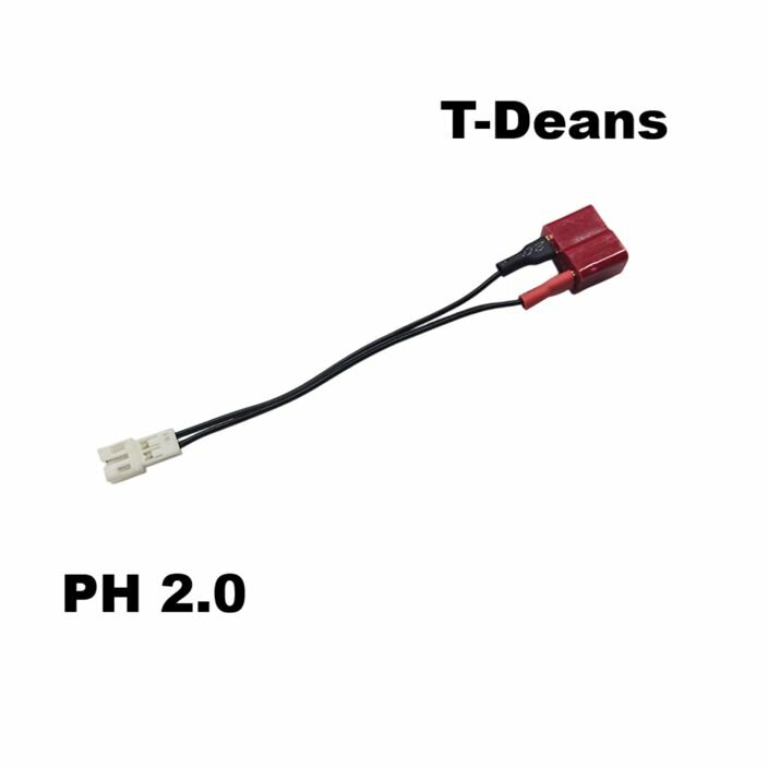 Переходник T-Deans на PH 2.0 2P (мама / папа) S142 разъем питания Mini Micro Jst Gh 2.0 MX2.0, красный адаптер 2-х контактный T-Plug, Т-динс силовой провод, коннектор, гнездовой штекер