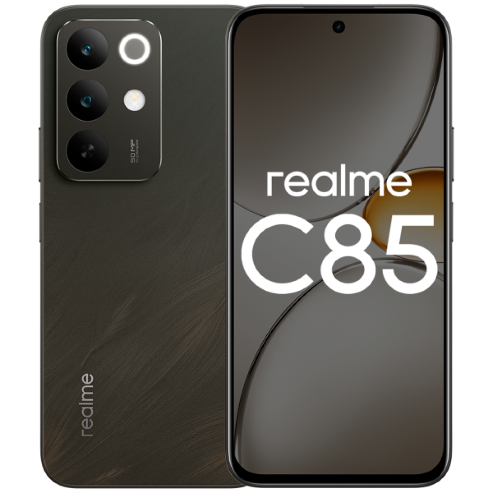 Смартфон Realme C85 8/256 ГБ Ростест/ЕАС, NFC, Dual nano SIM, темно-серый/черный
