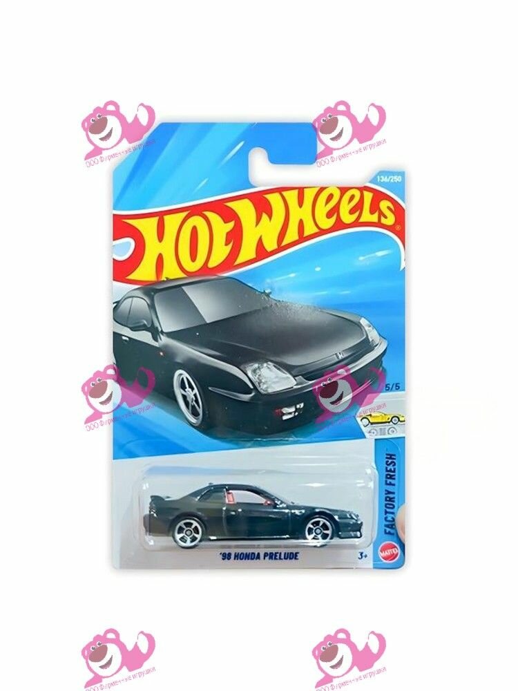 Машинка Mattel Hot Wheels 1:64 Basic Car 2026F C4982 '98 Honda Prelude