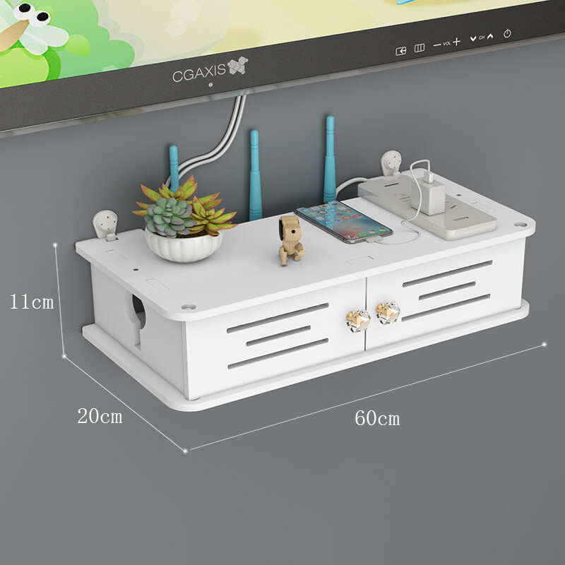 Бокс для хранения беспроводного маршрутизатора, настенный, без необходимости сверления, полка для оптического модема и ТВ-приставки.