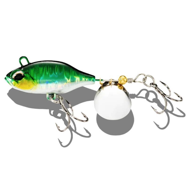 Виброхвост-спиннер для рыбалки, японский воблер с вращающимся хвостом, приманка для троллинга на щуку и морского окуня, Duo Realis Spin Tailspin Vib