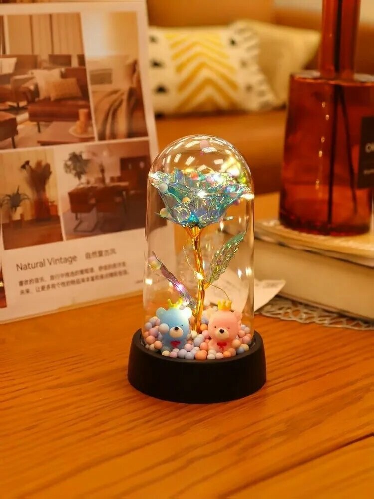 Каркасная светодиодная фигура Цветок 15 см