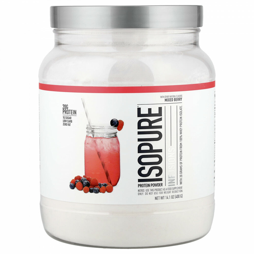 Isopure, Infusions, протеиновый порошок, ягодное ассорти, 400 г (14,1 унции)
