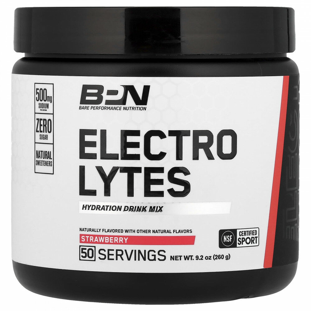 BPN, Electrolytes, смесь для увлажняющих напитков, клубника, 260 г (9,2 унции)