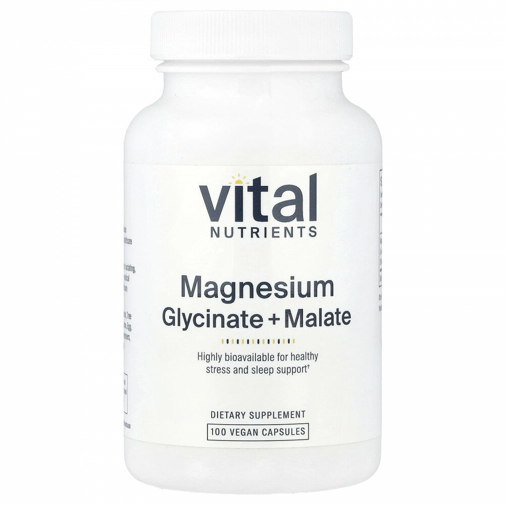 Vital Nutrients, Магний, 240 мг, 100 веганских капсул (120 мг в каждой капсуле)