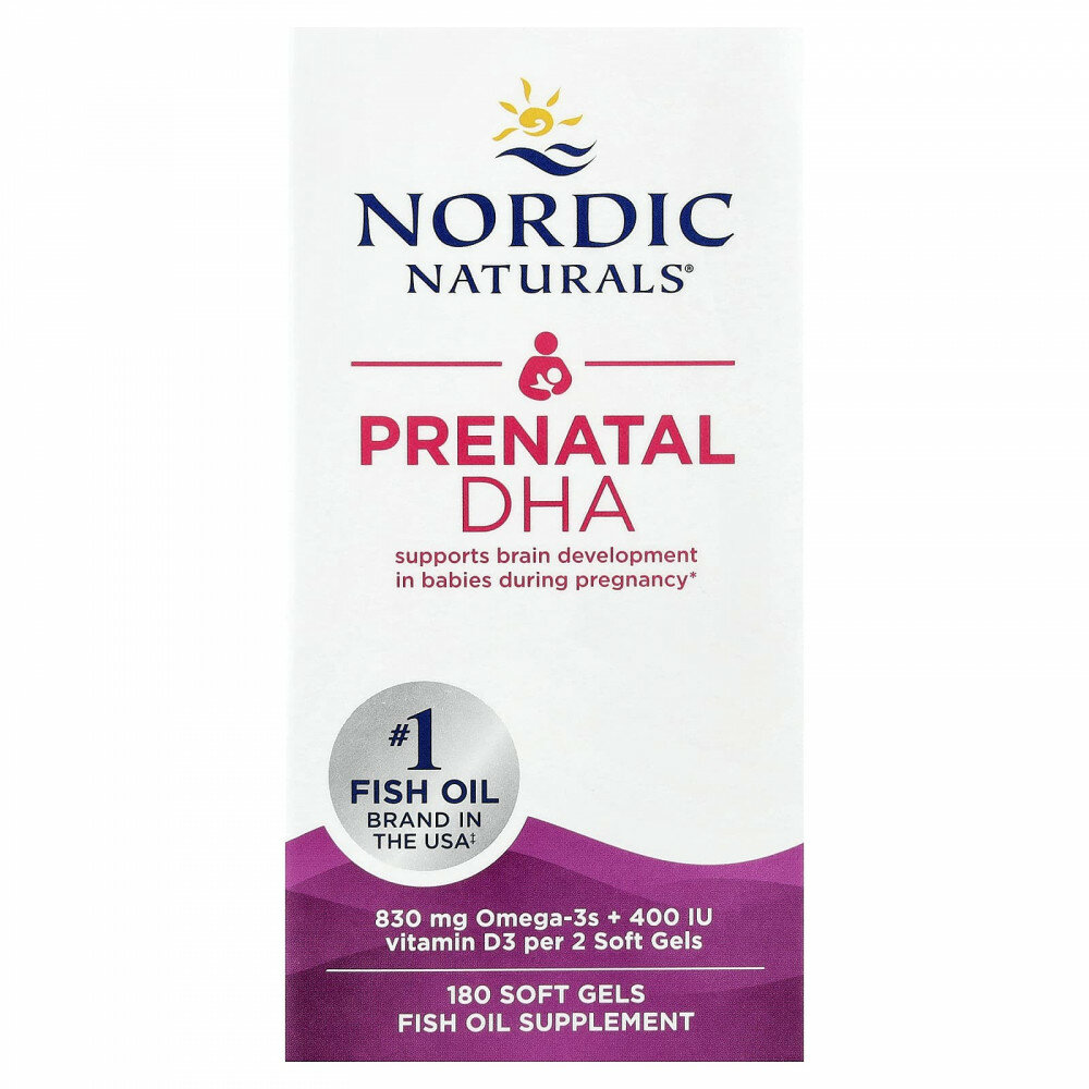 Nordic Naturals, пренатальная ДГК, 180 капсул