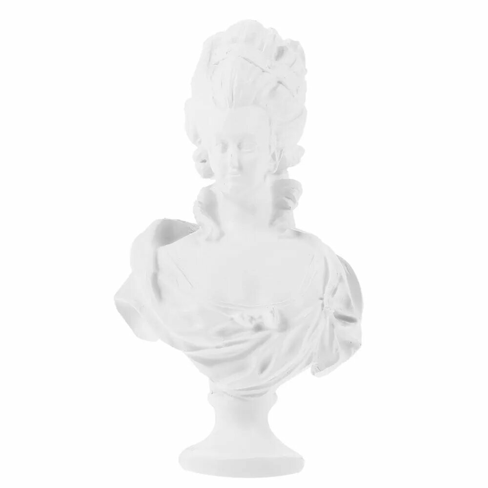 Белая миниатюрная бюст-статуя из смолы для украшения кукольного домика