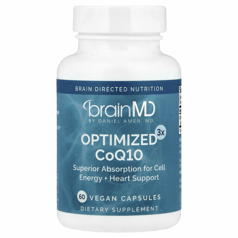 BrainMD, Optimized3x CoQ10`` 60 веганских капсул