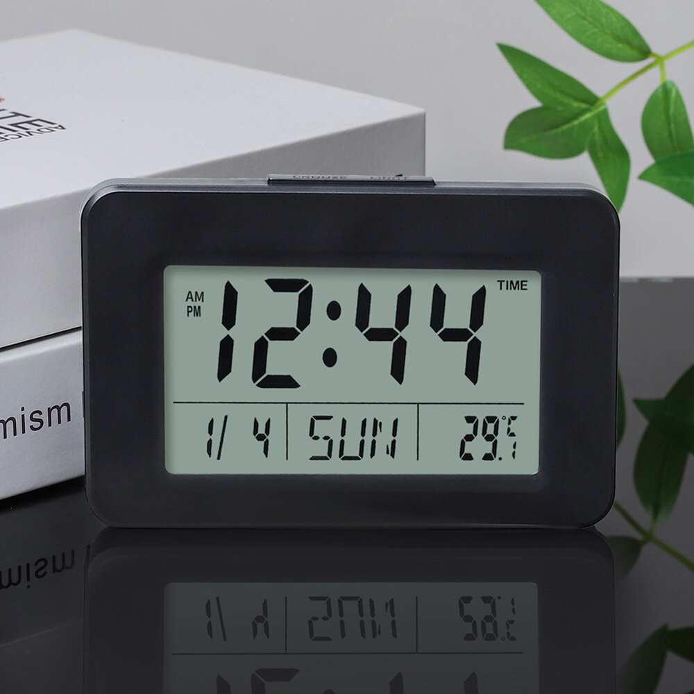 Новые электронные часы с большим ЖК-экраном, подсветкой, вечным календарем, бесшумные настольные часы, настенные часы для гостиной и спальни, будильник.