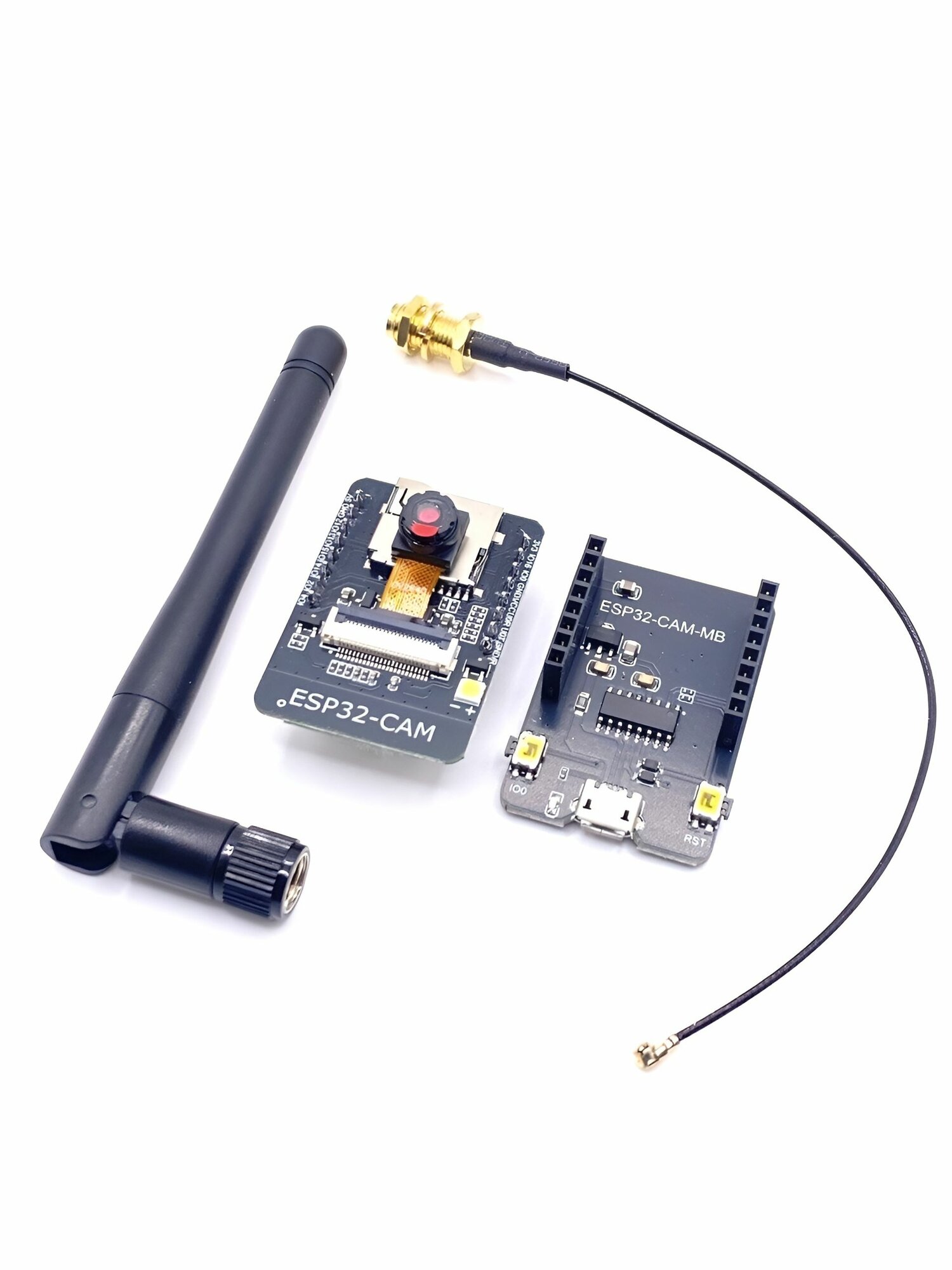 Модуль ESP32-CAM-MB WiFi , Bluetooth с камерой OV2640, антенной и пигтейлом в комплекте
