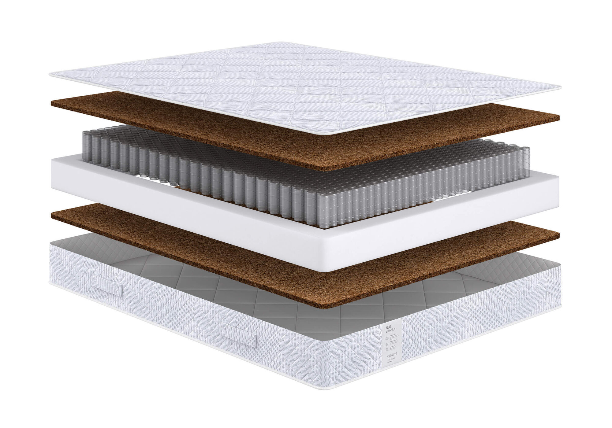 Матрас Сонум Neo Hard 90х190 высота 22 см анатомический жесткий кокосовый Независимые пружины