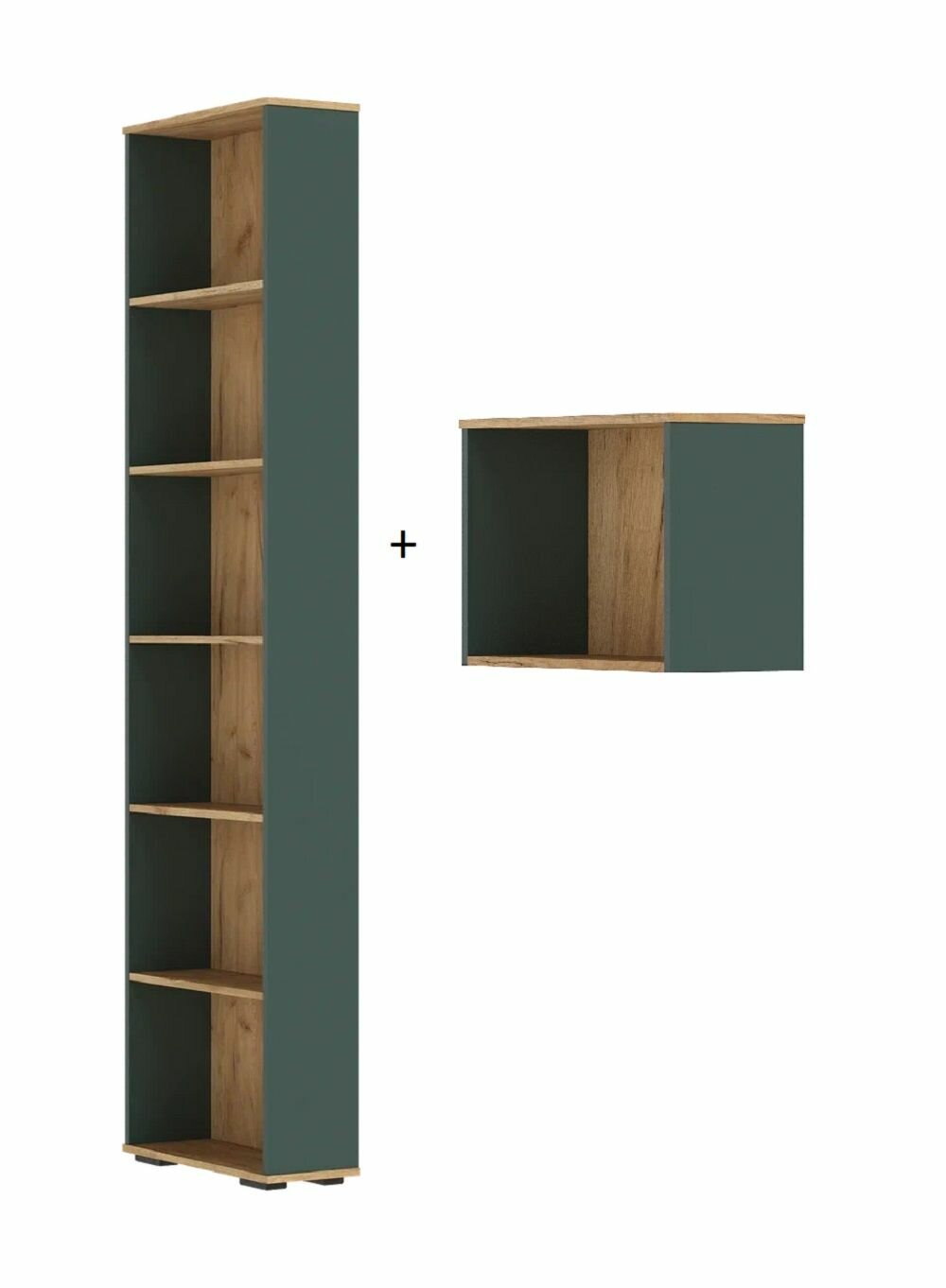 Норд Терминал с антресолью. Изумрудный, Дуб Крафт