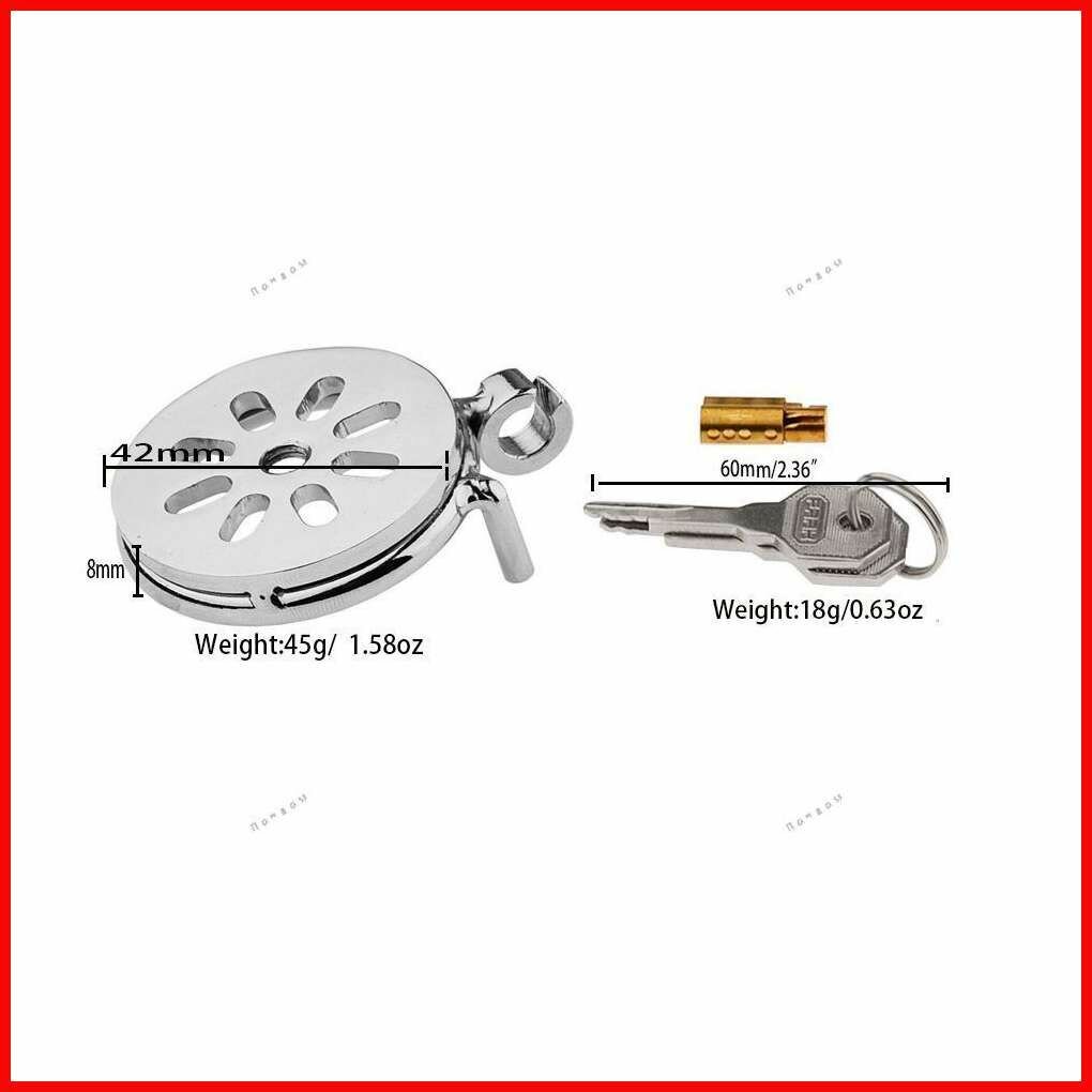 Мужской пояс верности (кольцо 45 мм) / БДСМ-продукт для взрослых 18+ / Интимный