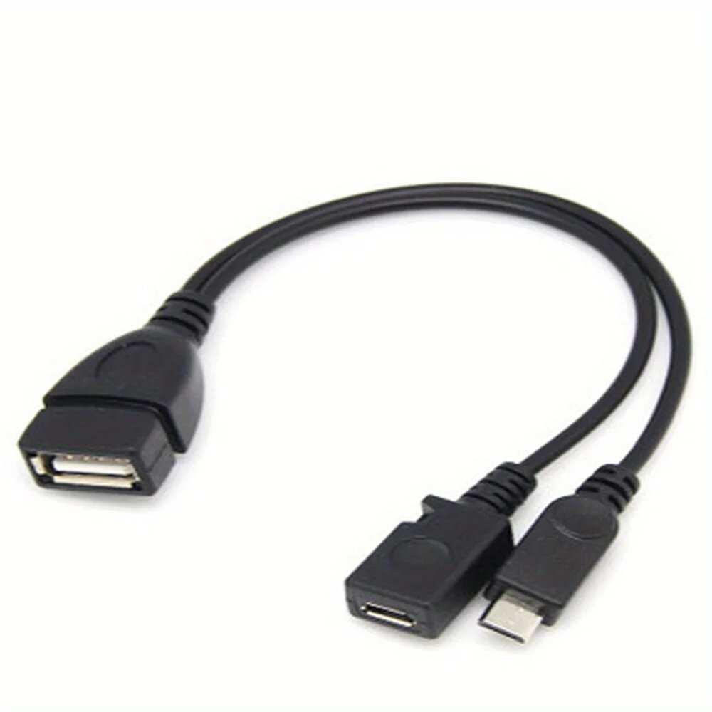 OTG переходник USB - Micro USB черный, 1pc