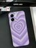 Силиконовый чехол на Oppo A6x / Оппо A6x с принтом violet heart latte