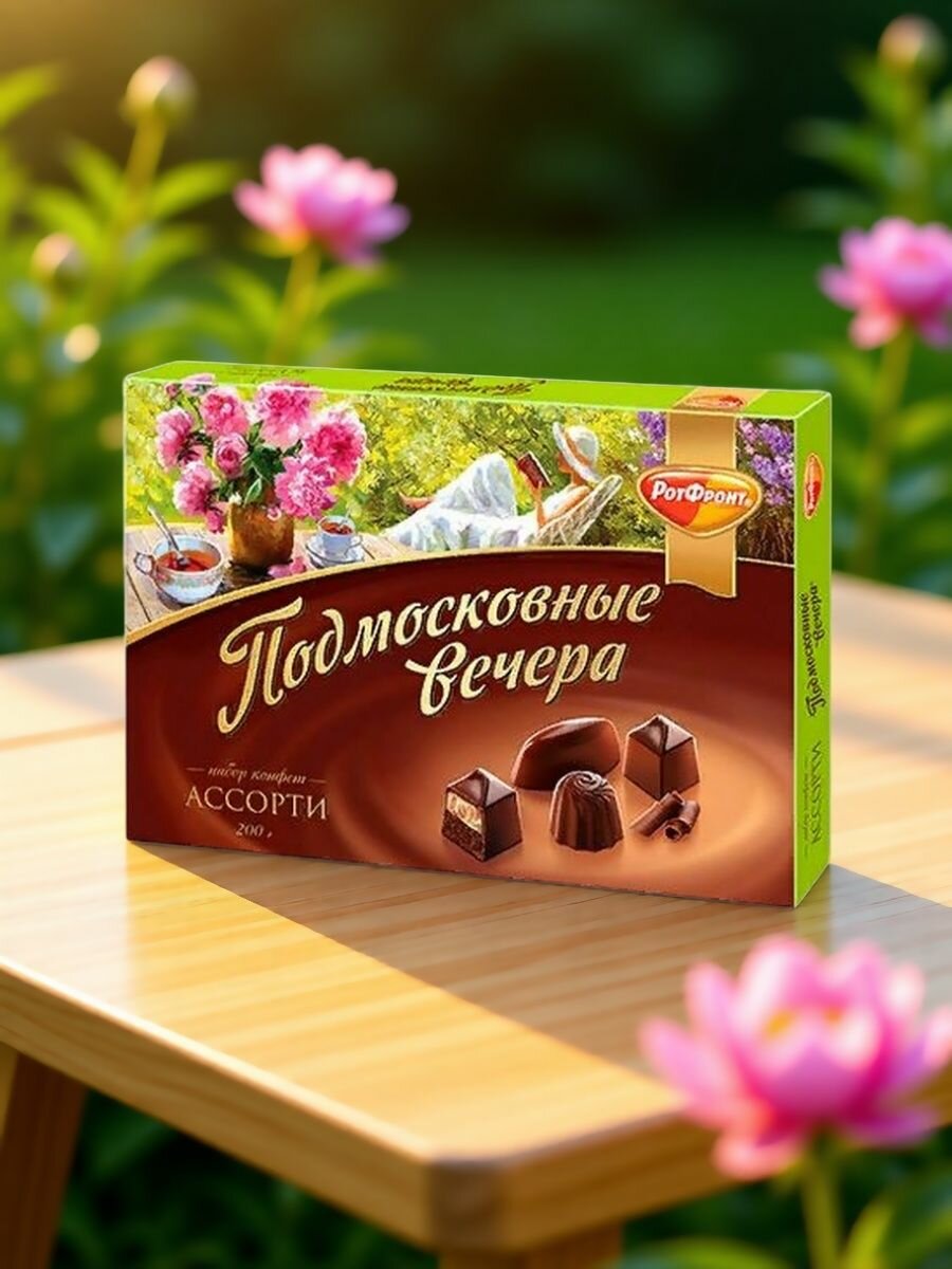 Набор конфет "Подмосковные вечера", Рот Фронт, шоколадные, 200 гр 1шт