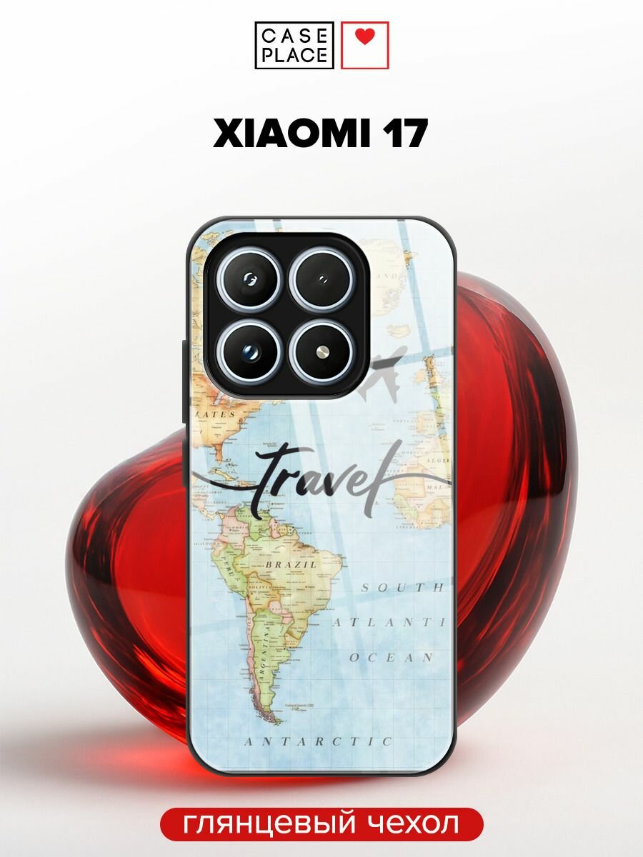 Чехол на Xiaomi 17 / Сяоми 17 с принтом "Карта мира Travel"