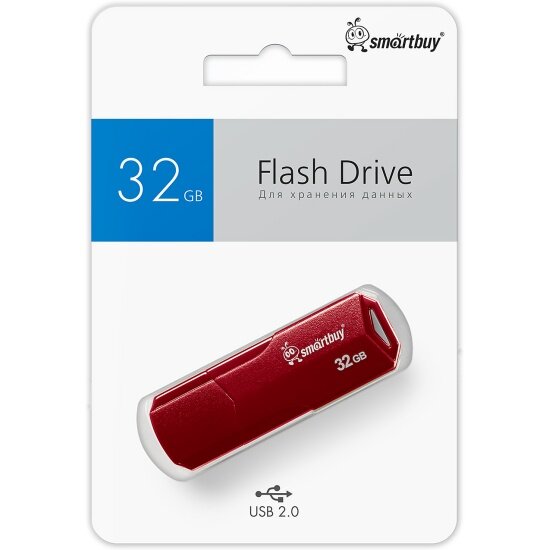 USB флешка Smartbuy 32Gb Clue burgundy USB 2.0