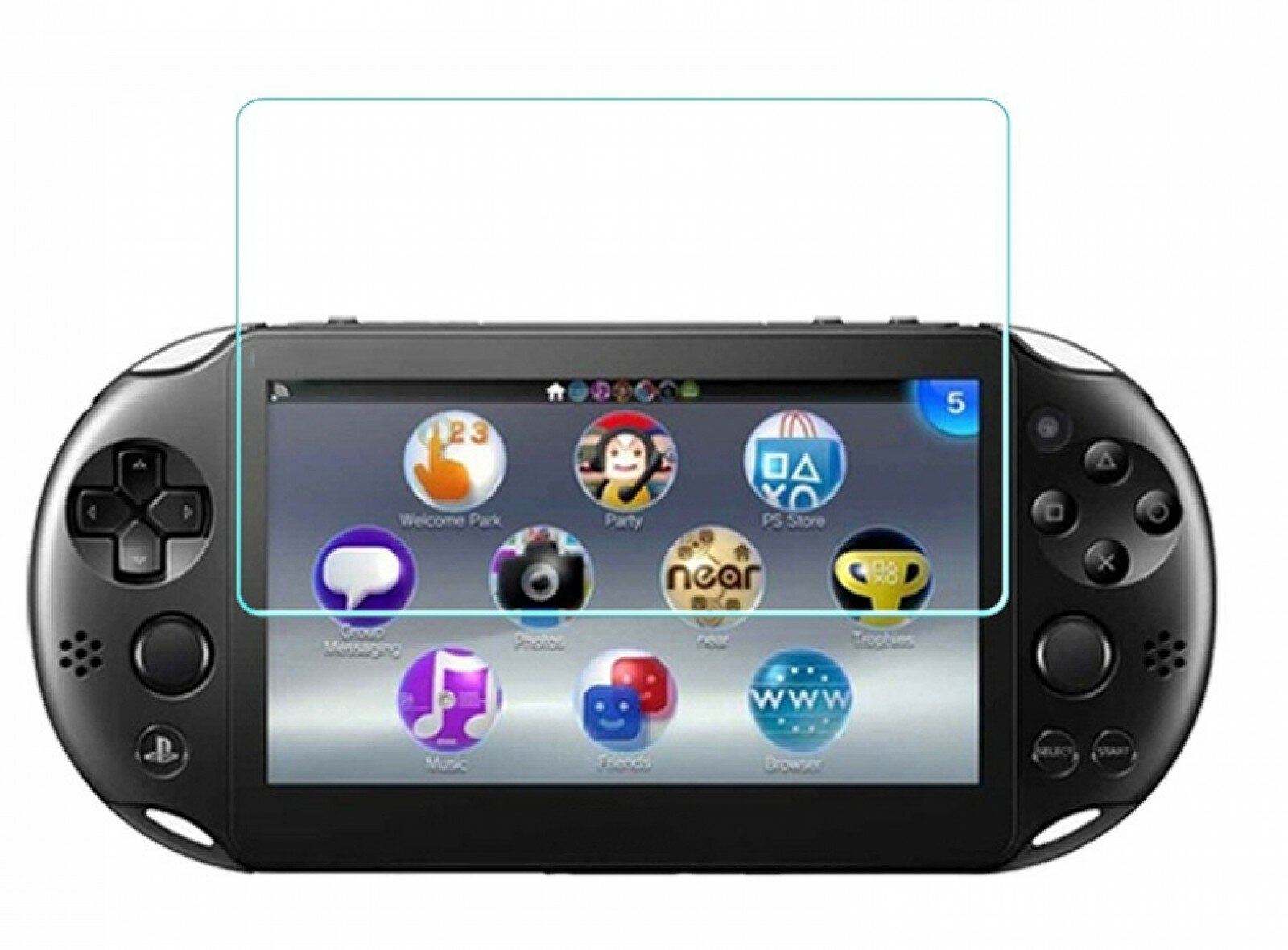 Защитное закалённое стекло MyPads для игровой приставки PSV1000 Vita с олеофобным покрытием