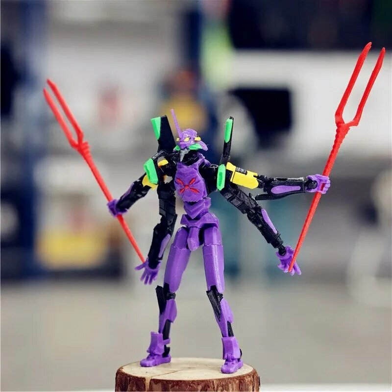 Сборная 3D фигурка подвижная Аниме Anime, Евангелион Evangelion / Гандам Gundam / Ван Пис One Piece, модель DIY для коллекции