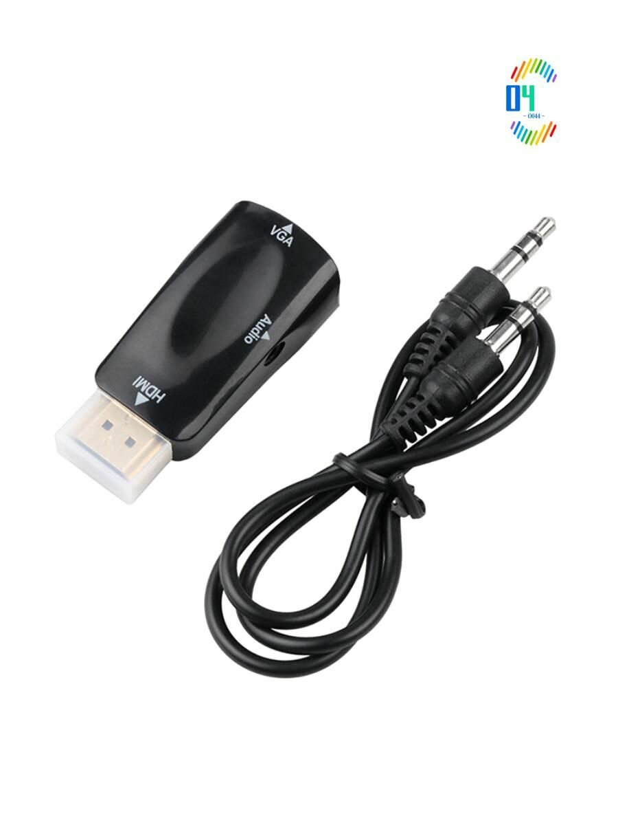(F P N I) Конвертер -совместимый с VGA, аудиокабель Адаптер 1080P 60 Гц передачей звука Аудиоконвертер разъемом 3,5 мм