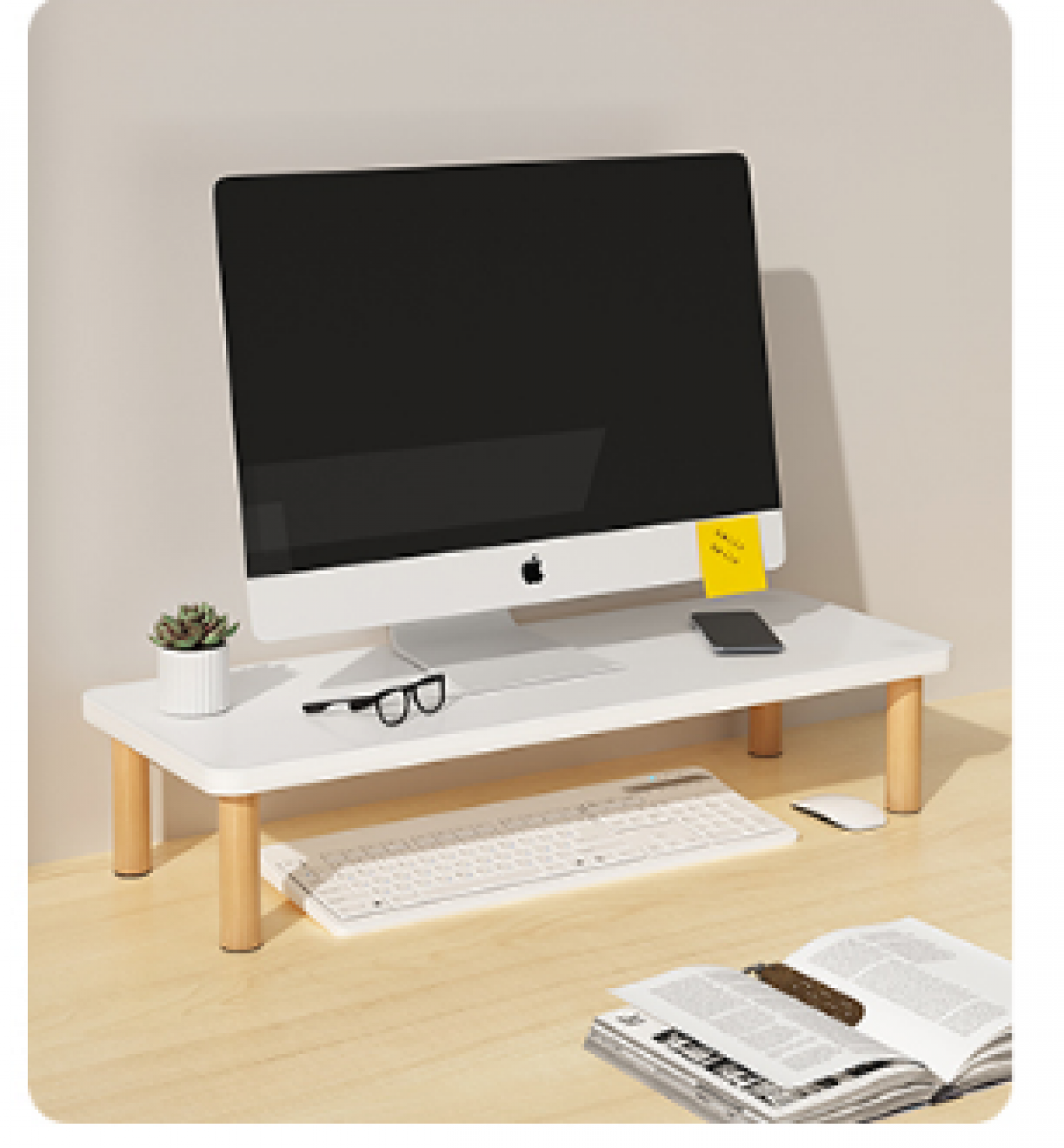 Подставка компьютерная MyPads из натурального дерева для ноутбуков и моноблоков всех моделей