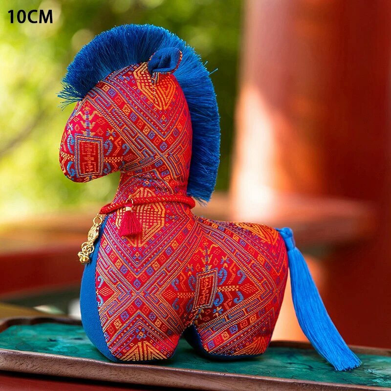 Лошадка декоративная, кукла из плюша, Red, 10см