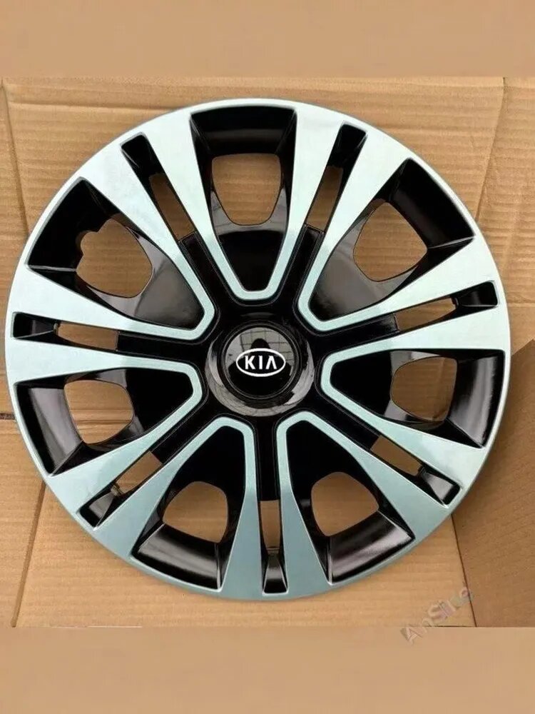 Колпаки на колеса для KIA, 15 дюймов, голубые, комплект 4 шт, ABS пластик