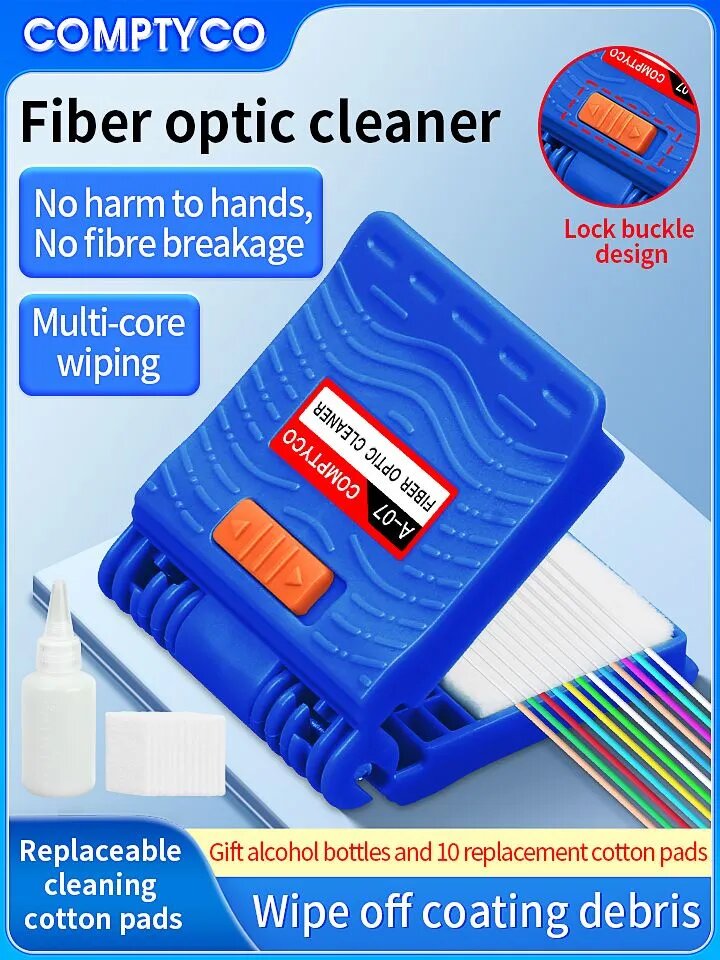 A-07 Приспособление для протирки оптоволокна, салфетки для волоконно-оптического кабеля, тампоны, набор инструментов для удаления пыли и чистки