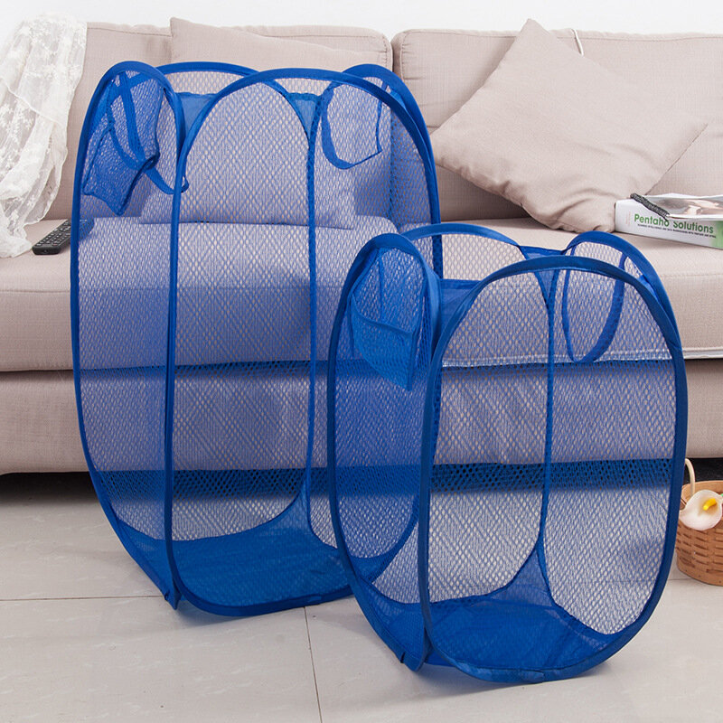 Новая сетчатая дышащая корзина для белья, складная, большого размера 40*40*70, для разнообразной грязной одежды, гарантия качества, оптом.