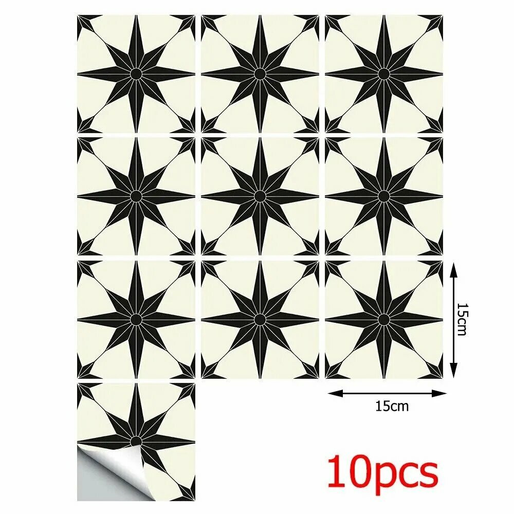 10 шт. керамической плитки для отделки пола кухни и туалета, износостойкая и противоскользящая настенная плитка