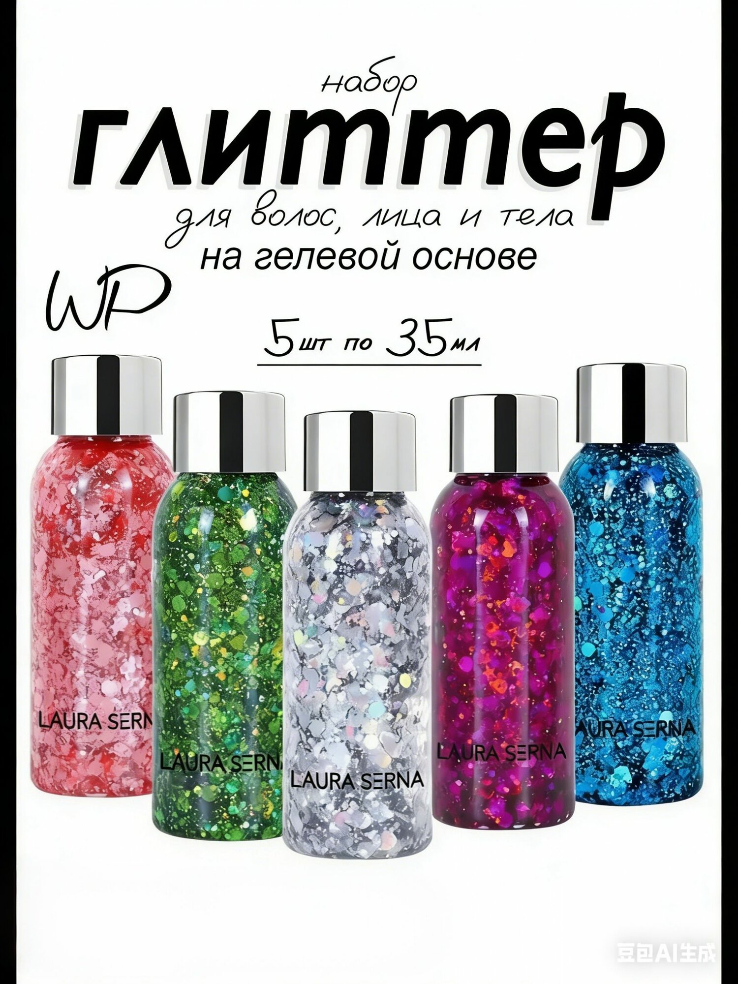 Глиттер для лица, блестки для глаз, жидкие тени для век, глиттер гель для тела и волос - детская косметика для девочек