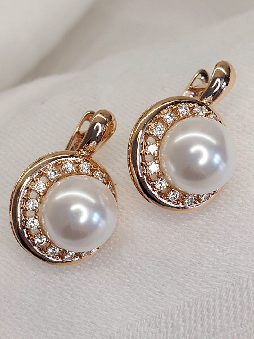 Серьги, жемчуг имитация