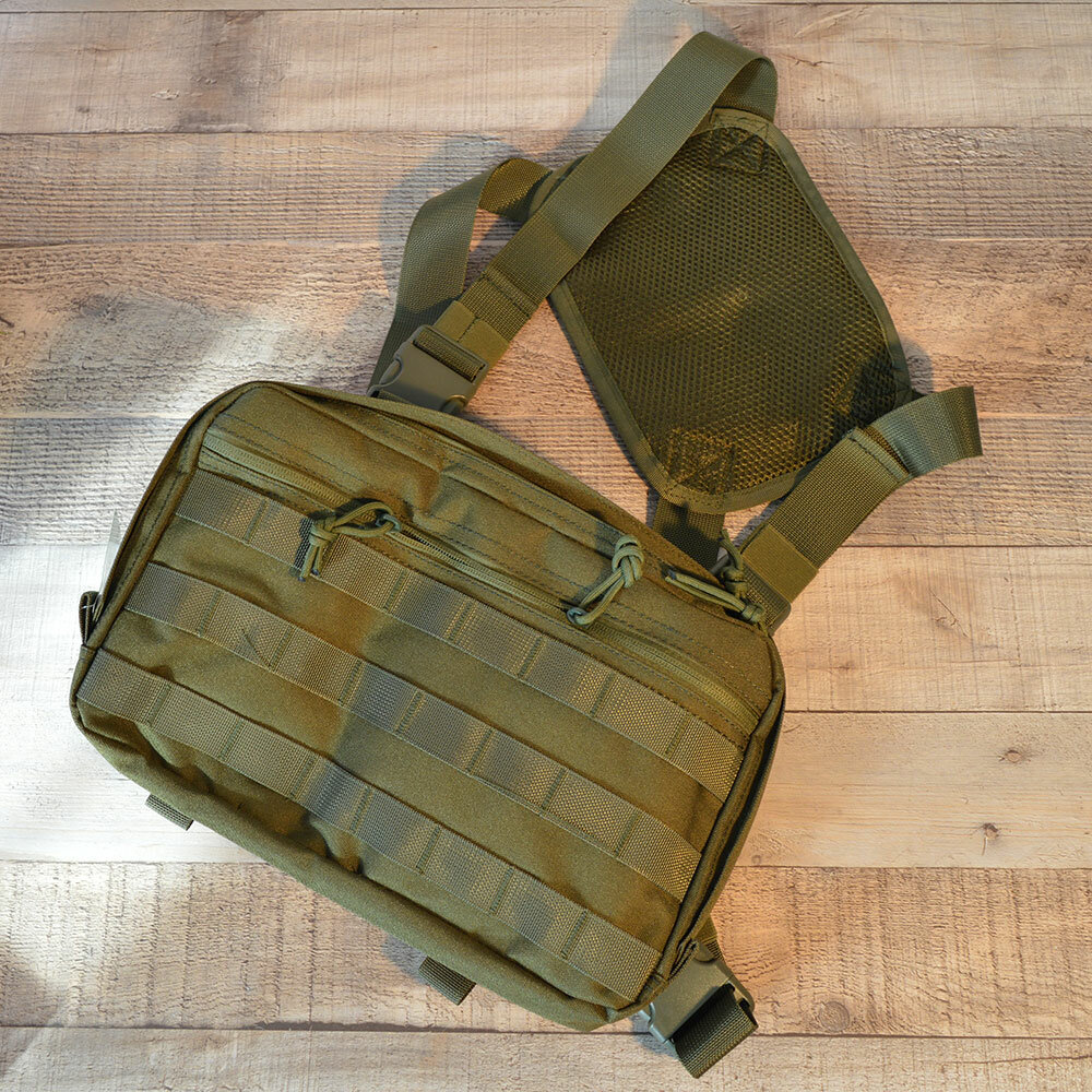 Разгрузка тактическая поясная "Руссо Туристо", оливковая, с системой molle, карман на молнии