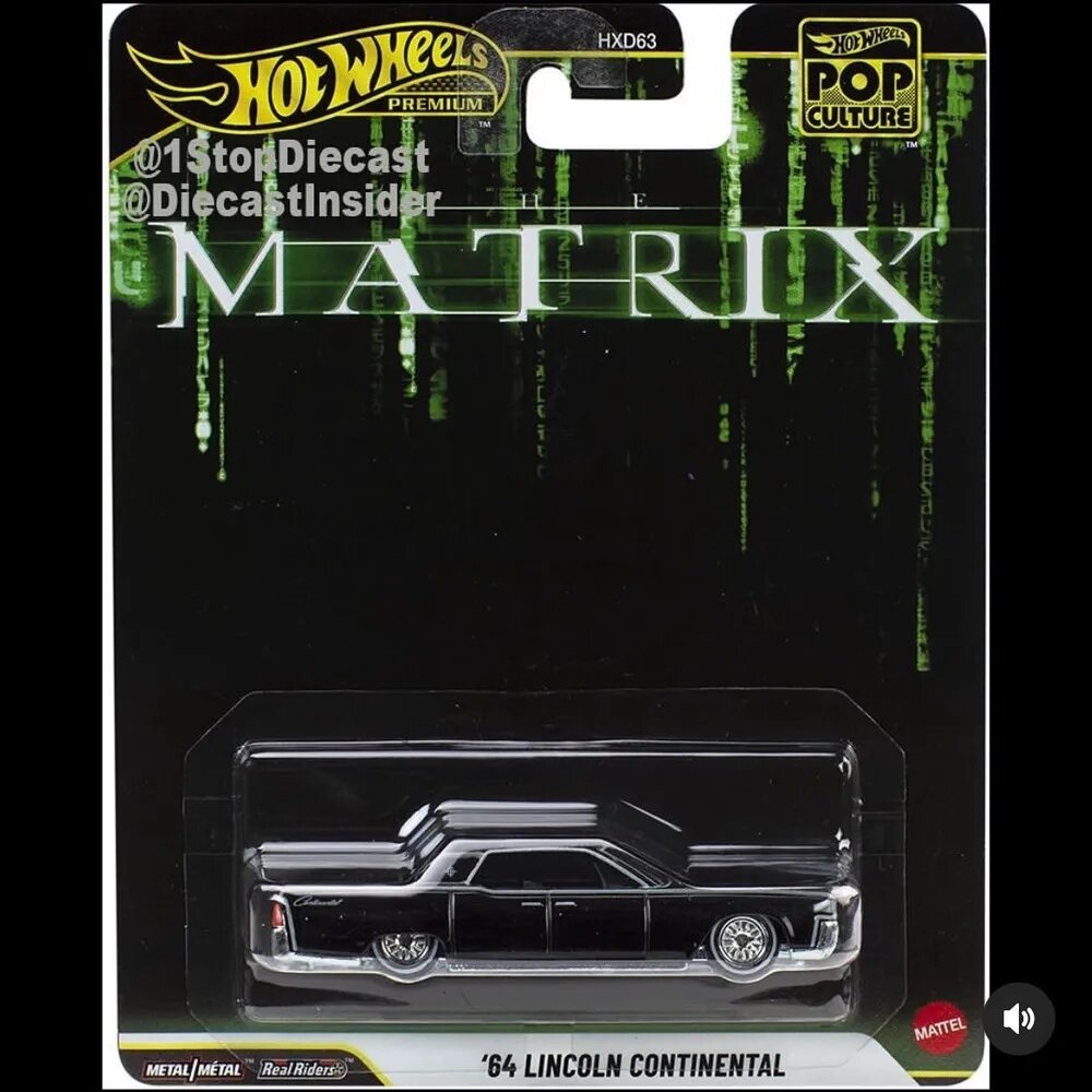 Машинка Hot Wheels Pop Culture The Matrix 64 Lincoln Continental HXD63 26N