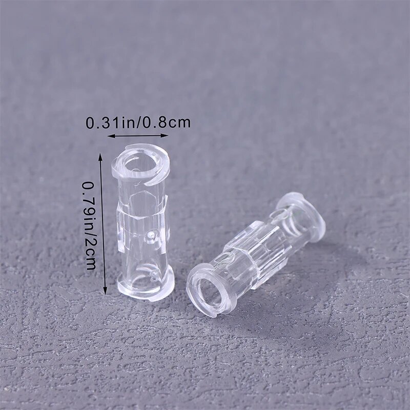 10 шт. герметичный двойной спиральный адаптер с замком Люэра, медицинский стерильный разъем для шприца, прозрачный пластик для ветеринарного использования