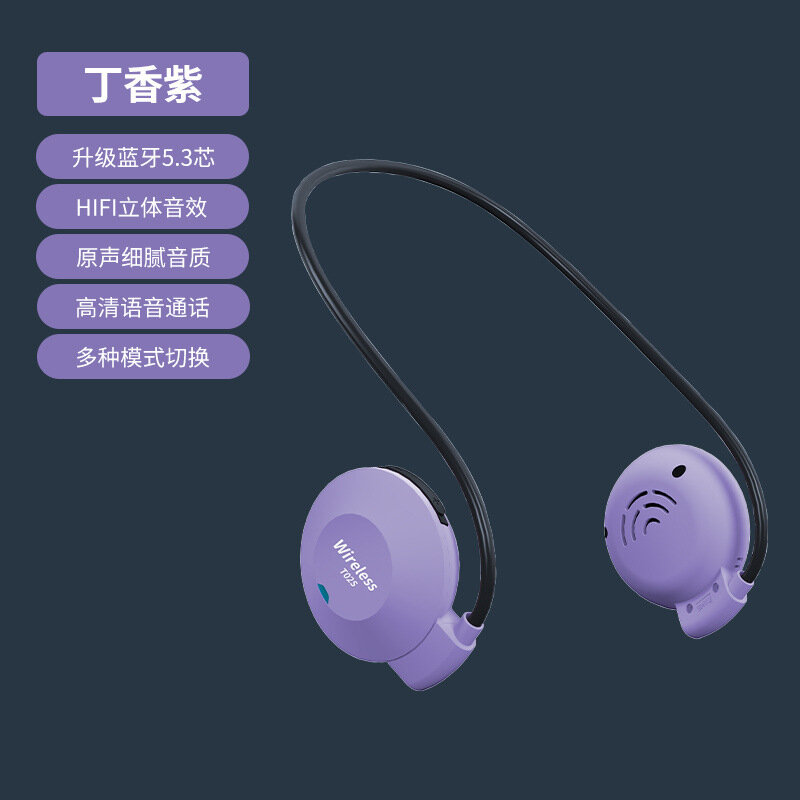 Новые миниатюрные беспроводные спортивные наушники T02 с FM-радио, универсальные Bluetooth-наушники с креплением на шею для бега и занятий спортом.