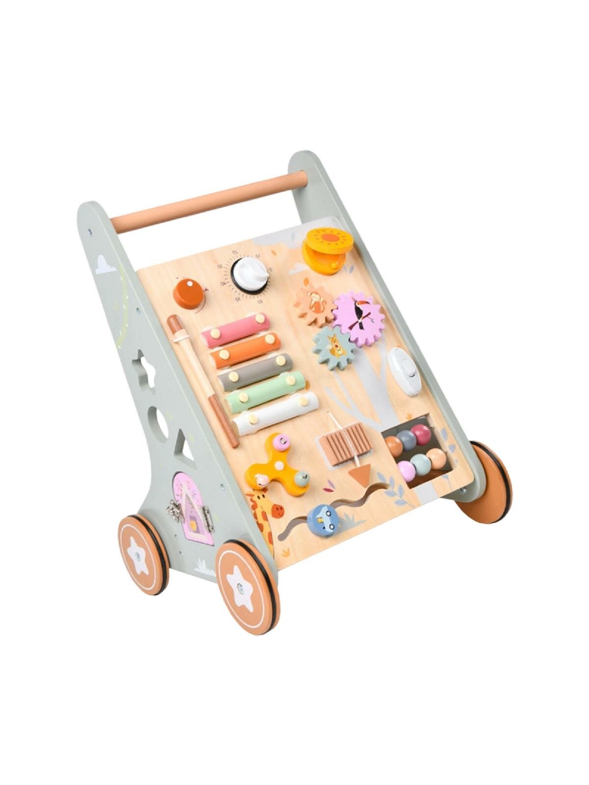 Игрушка-ходунки из натурального дерева для безопасной игры и обучения