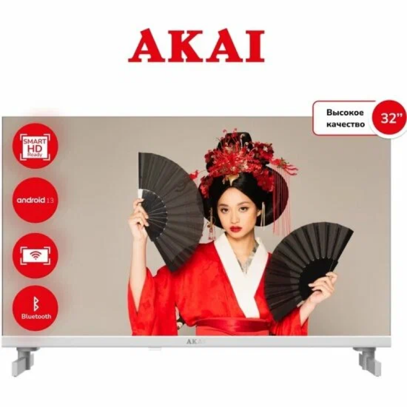 Телевизор Akai TA32BH502WT, Smart TV Android 13.0, белый