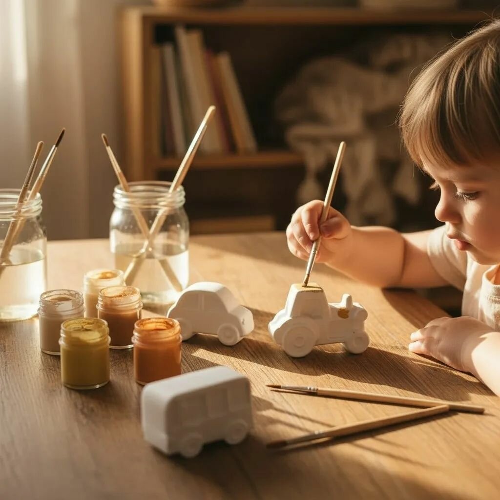 Набор гипсовых фигурок для раскрашивания "Транспорт"