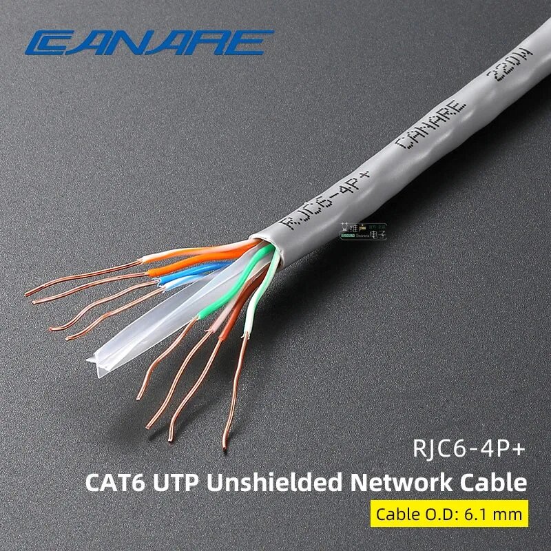 Стандарт CANARE CAT6 CAT5E UTP Ethernet-кабель RJC6-4P + RJC5E-4P + 23 24 AWG Неэкранированная витая пара сетевых кабелей UL444