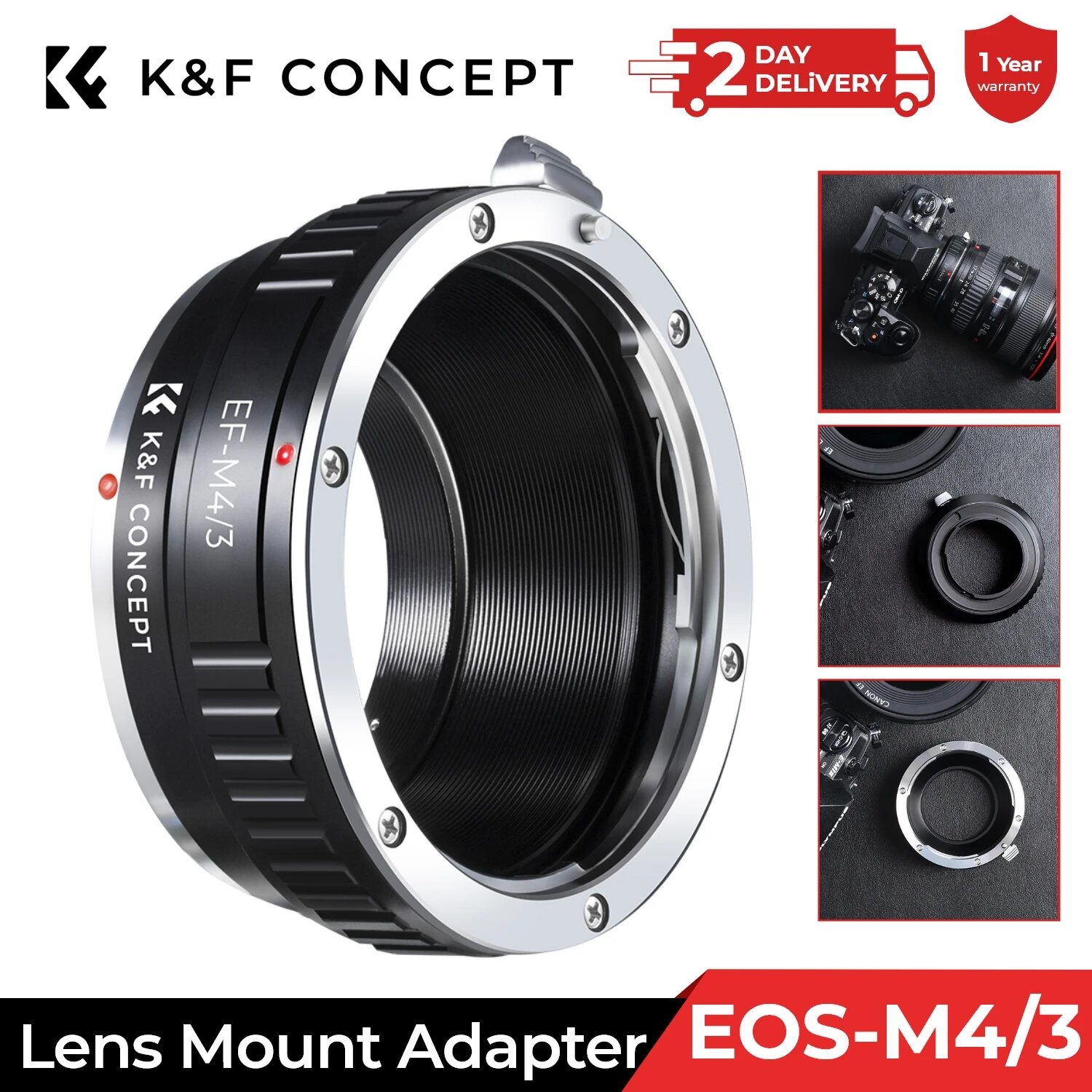 Адаптер объектива K&F CONCEPT для Canon EOS на M4/3