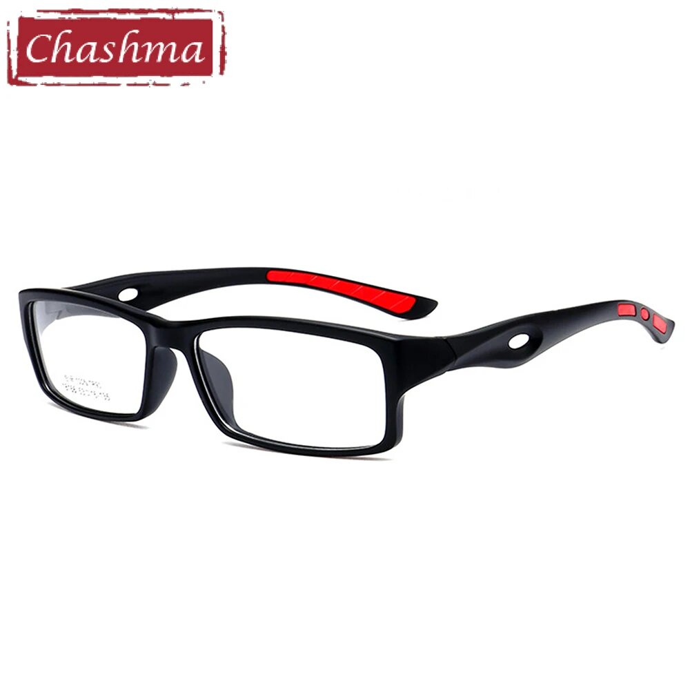 Очки Chashma спортивные черные с красным