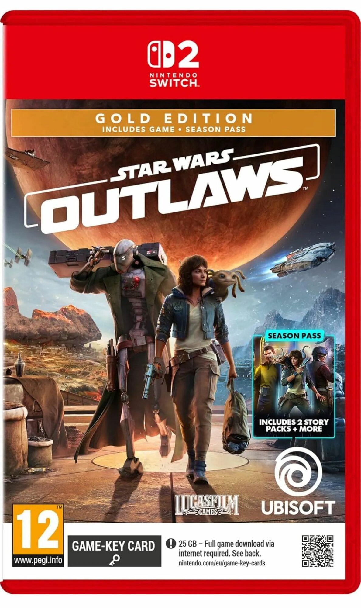 Игра Star Wars Outlaws Gold Edition (Nintendo Switch 2, Русские субтитры)