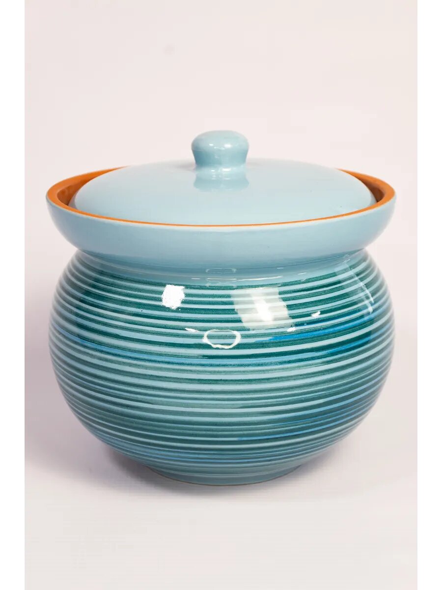 Супница "Ирина" 2,5 л, красная глина, ручная роспись