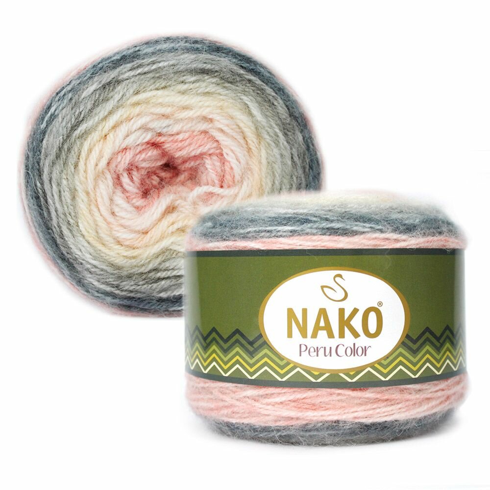 Пряжа Nako Peru color цвет 32183 (4 мотка по 100г/310м)