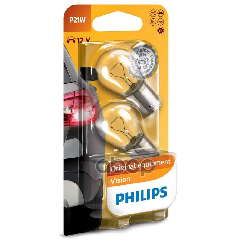 Лампа 12V P21W 21W PHILIPS 2 шт. блистер Philips арт. 12498B2