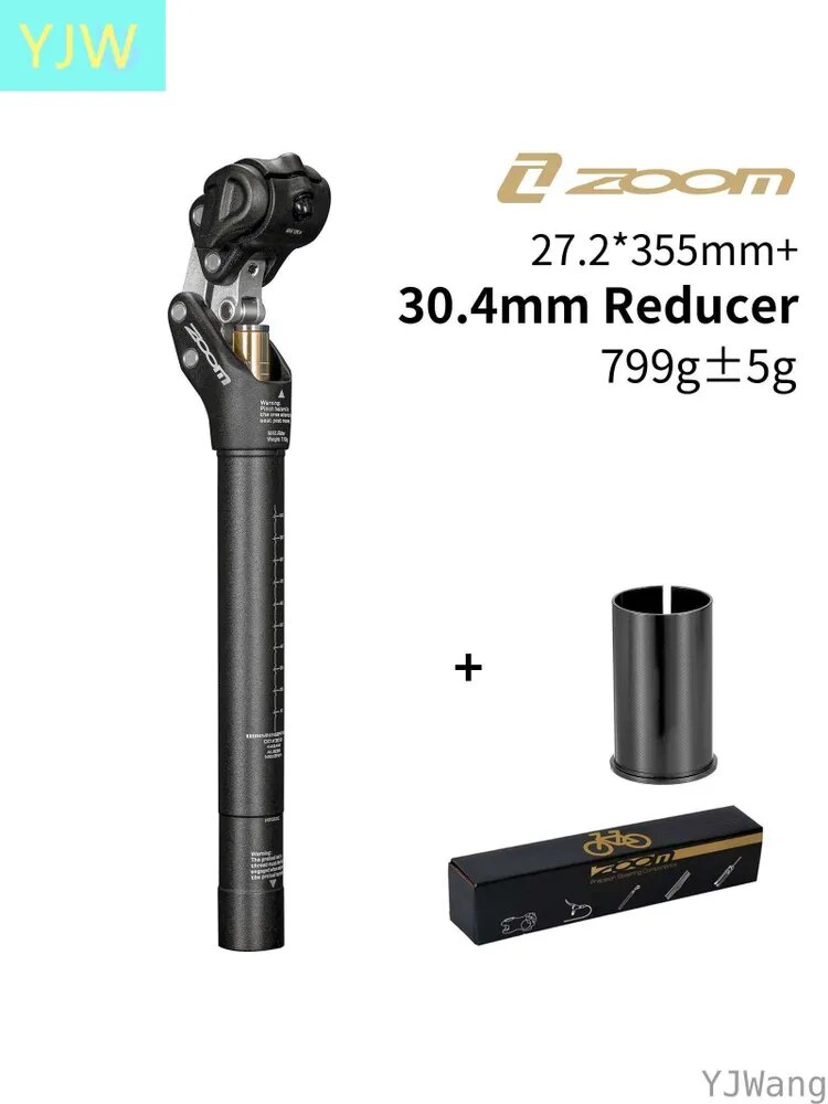 ZOOM подседельный штырь с амортизатором, Калибр 30.4*355MM, Регулируемые мягкие и жесткие, Четырехзвенный-YJWang
