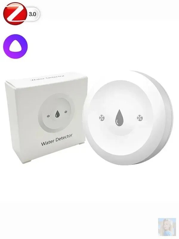 Умный датчик протечки воды с Zigbee 3.0 для Яндекс Алисы и Home Assistant